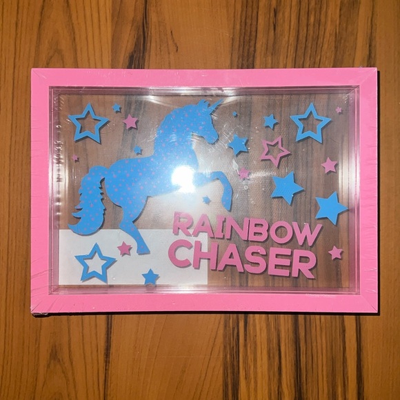 Wall Decor | Unicorn Rainbow Chaser Glass Box Plaque Nip | Poshmark